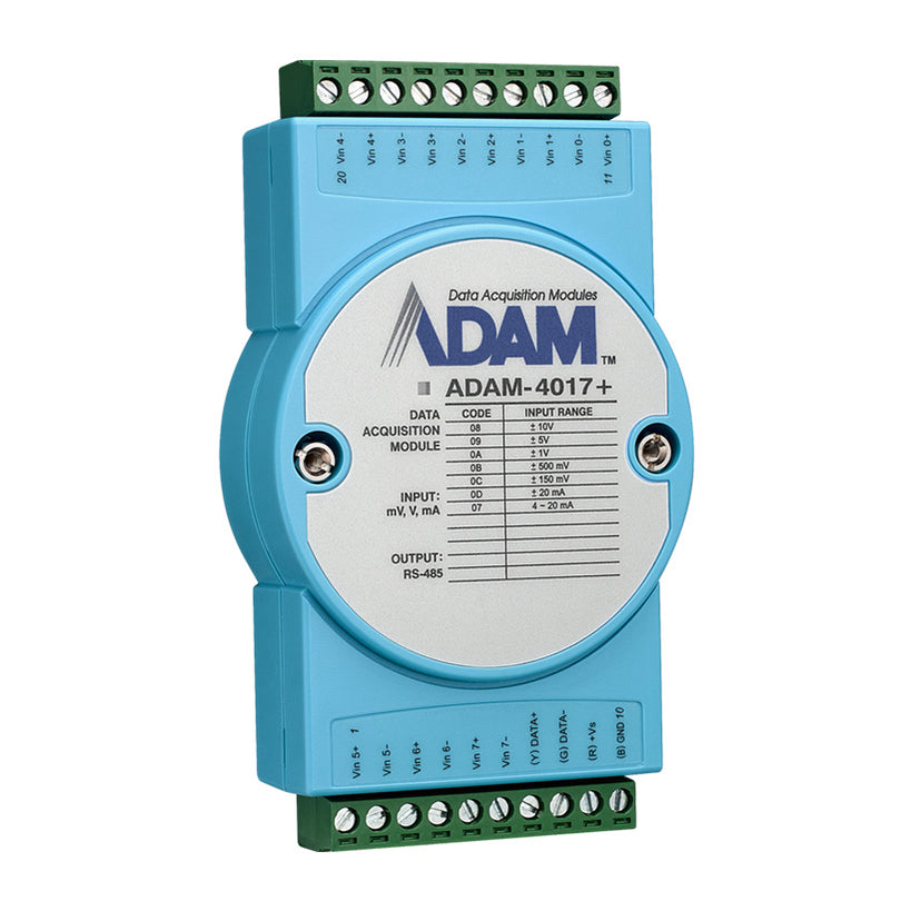ADAM-4017+-F 8AI Modbus RS-485 Remote I/O — Elation Industrial Store